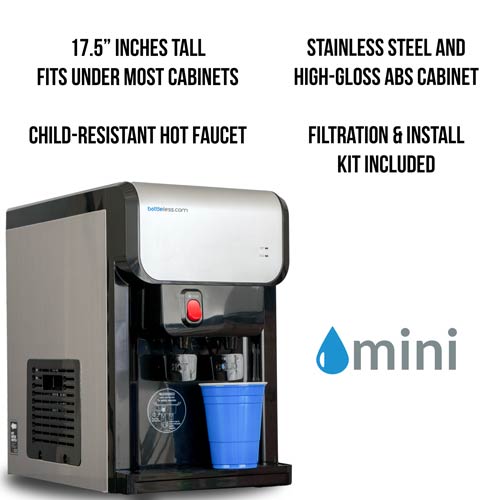 The "Mighty MoJo Mini" Bottleless Countertop Water Cooler – Bottleless.com